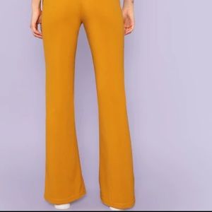 Pants & Jumpsuits | Mustard Orange High Waisted Wide Leg Palazzo Pants ...